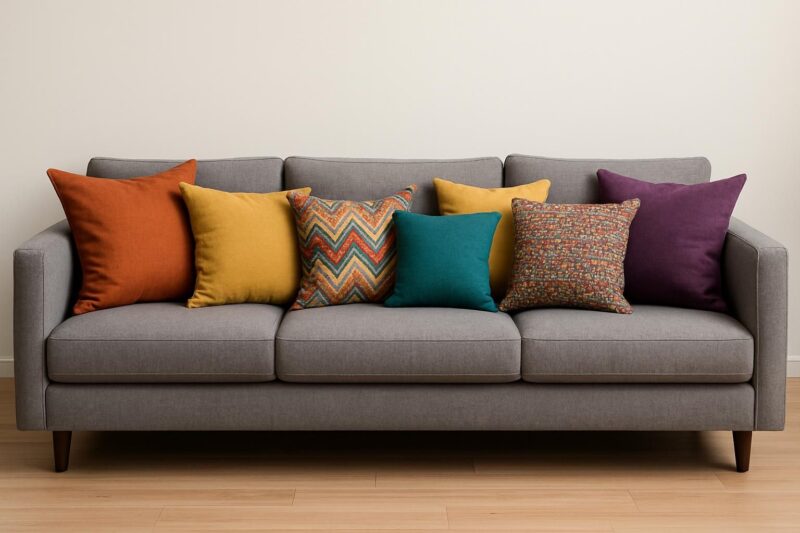 Couleur Coussin Canapé Gris